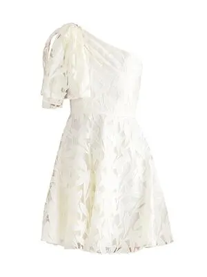 Shoshanna Women's Leighton One-Shoulder Minidress - Ivory  - Ivory