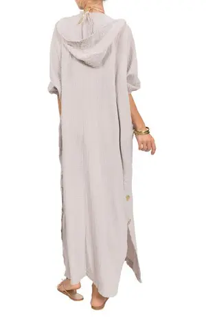 EVERYDAY RITUAL Jade Button-up Robe - Grey