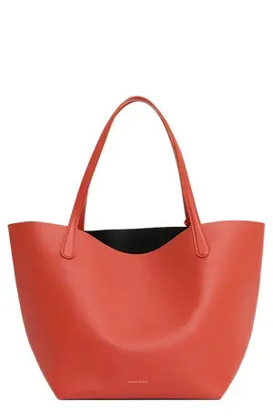 MANSUR GAVRIEL Soft Leather Everyday Tote - Pomodoro/black