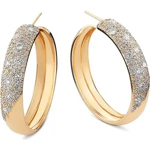 Lana Jewelry Small Curve Hoop Earrings - Yellow