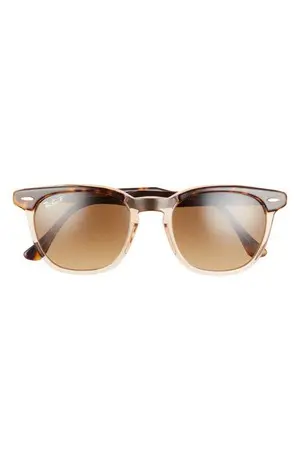 Ray-ban 52mm Square Polarized Sunglasses - Havana / Brown Gradient