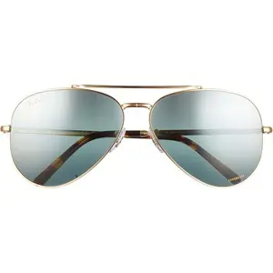 Ray-ban Aviator Polarized Sunglasses - Legend Gold/polar Grad Blue