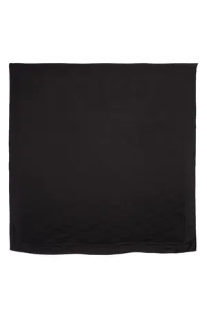 Balenciaga Jacquard Bb Logo Silk & Cotton Square Scarf - Black