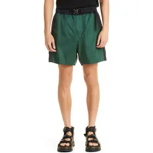 Sacai Belted Colorblock Twill Shorts