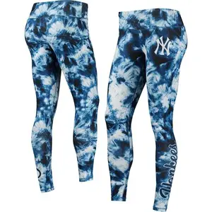 FOCO New York Yankees Tie-dye Leggings - Navy
