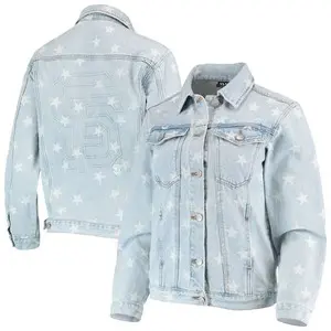 THE WILD COLLECTIVE San Francisco Giants Allover Print Button-up Jacket - Denim