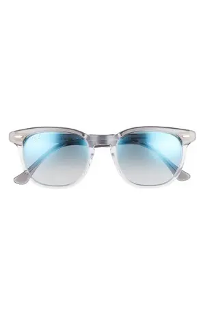 Ray-ban 52mm Square Sunglasses - Grey/clear Gradient Blue