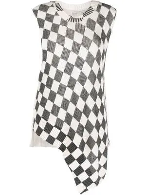 MAISON MARGIELA Checkerboard Knitted Top