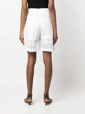 MSGM Perforated Cotton Shorts