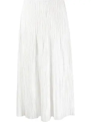 Ralph Lauren Pleated A-Line Skirt Off White