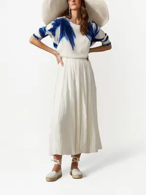 Ralph Lauren Pleated A-line Skirt - White