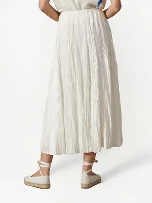 Ralph Lauren Pleated A-line Skirt - White