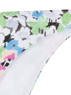 GANNI Floral Bikini Bottom - Blue