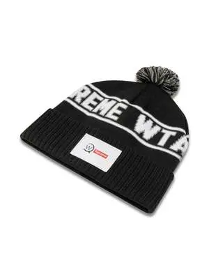 Supreme X Wtaps Intarsia Logo Beanie - Black