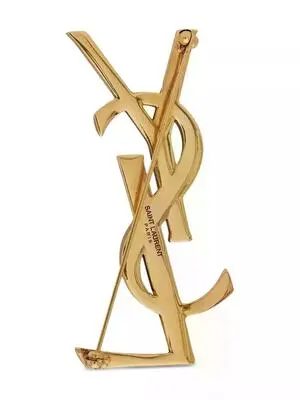 Saint Laurent Logo Letter Brooch