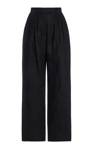 Posse Lois Linen Trousers - Black