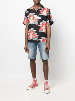 DIESEL® Distressed Straight-leg Denim Shorts