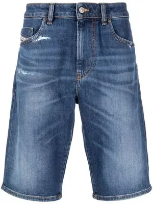 DIESEL® Distressed Denim Shorts - Blue