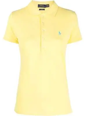 Polo Ralph Lauren Julie Logo-embroidered Polo Shirt - Yellow