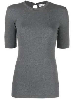 Brunello Cucinelli Short-sleeve Knitted Top - Green