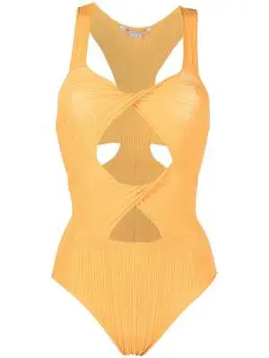 Stella McCartney Cut-out Knit Bodysuit - Orange