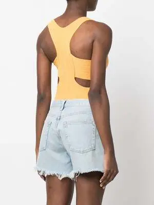 Stella McCartney Cut-out Knit Bodysuit - Orange