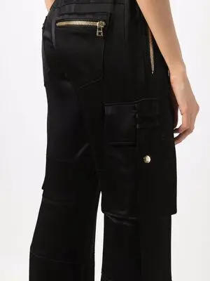 Balmain Satin Cargo Trousers