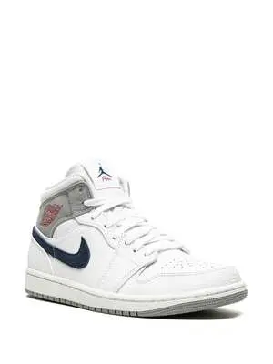 Nike Air Jordan 1 Mid Pi Paris Sneakers - White