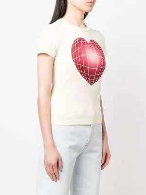 DIESEL® T-sli-c2 Grid Heart-print T-shirt