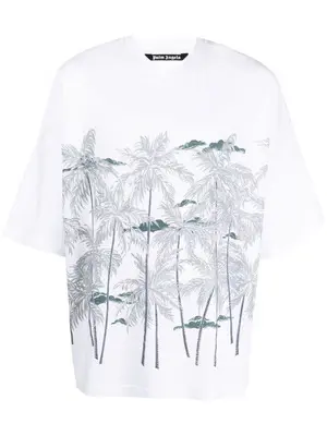 Palm Angels Palm Tree-print T-shirt - White