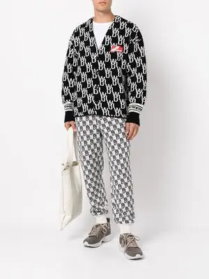 We11Done Monogram V-neck Cardigan