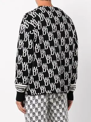 We11Done Monogram V-neck Cardigan