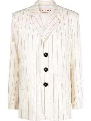 Marni Striped Virgin Wool Blazer