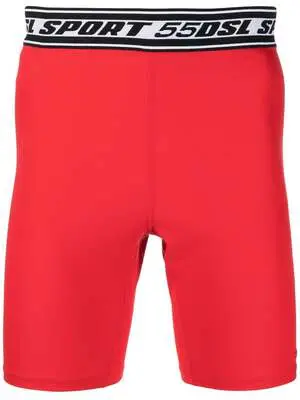 DIESEL® Logo Waistband Cycling Shorts - Red