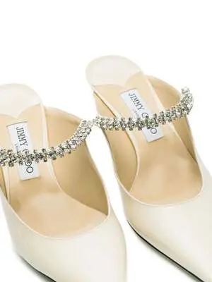 JIMMY CHOO 65mm Bing Leather Mules - Neutrals