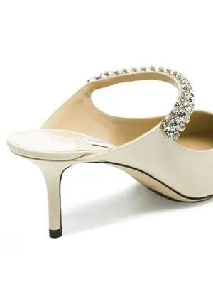 JIMMY CHOO 65mm Bing Leather Mules - Neutrals