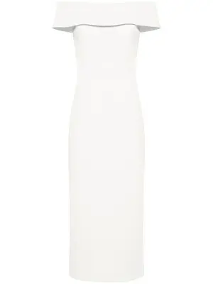 Rebecca Vallance Amore Off-shoulder Midi Dress - White
