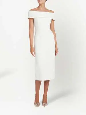 Rebecca Vallance Amore Off-shoulder Midi Dress - White