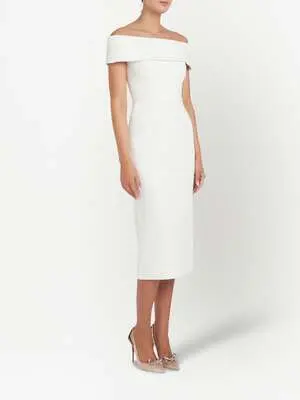 Rebecca Vallance Amore Off-shoulder Midi Dress - White