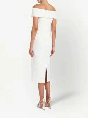 Rebecca Vallance Amore Off-shoulder Midi Dress - White