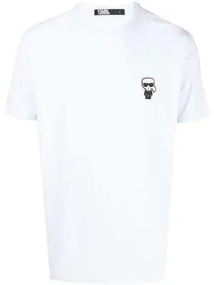 Karl Lagerfeld Logo-patch Cotton T-shirt - White