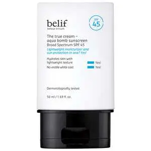 Belif Cran Solaire Visage Hydratant Coréen En Crème Avec Fps 45 The True Cream Aqua Bomb - One-color