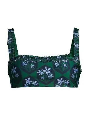 Agua Bendita Alegria Olmo Ruffled Bikini Top