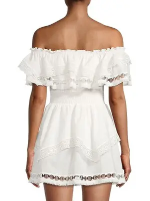 Peixoto Wyatt Lace-trim Dress - White