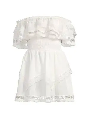 Peixoto Wyatt Lace-trim Dress - White