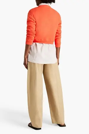 Monrow Cropped Fleece Sweatshirt