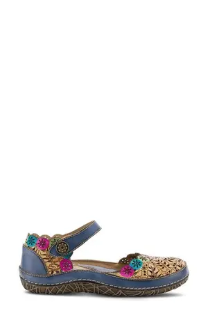 SPRING STEP SHOES Kysandra Fleur Mary Jane Flat - Blue Multi