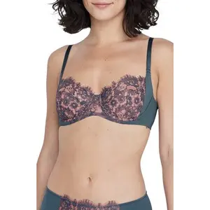 SKARLETT BLUE Entice Underwire Full Coverage Bra Sea/ Rose