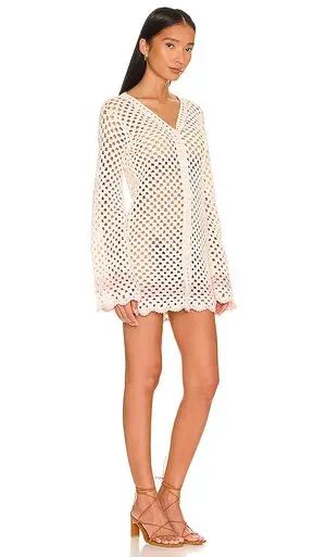 Lpa Lanita Crochet Mini Dress In Ivory
