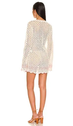 white christmas dresses Paola Backless Crochet Dress – LaPose main image 1